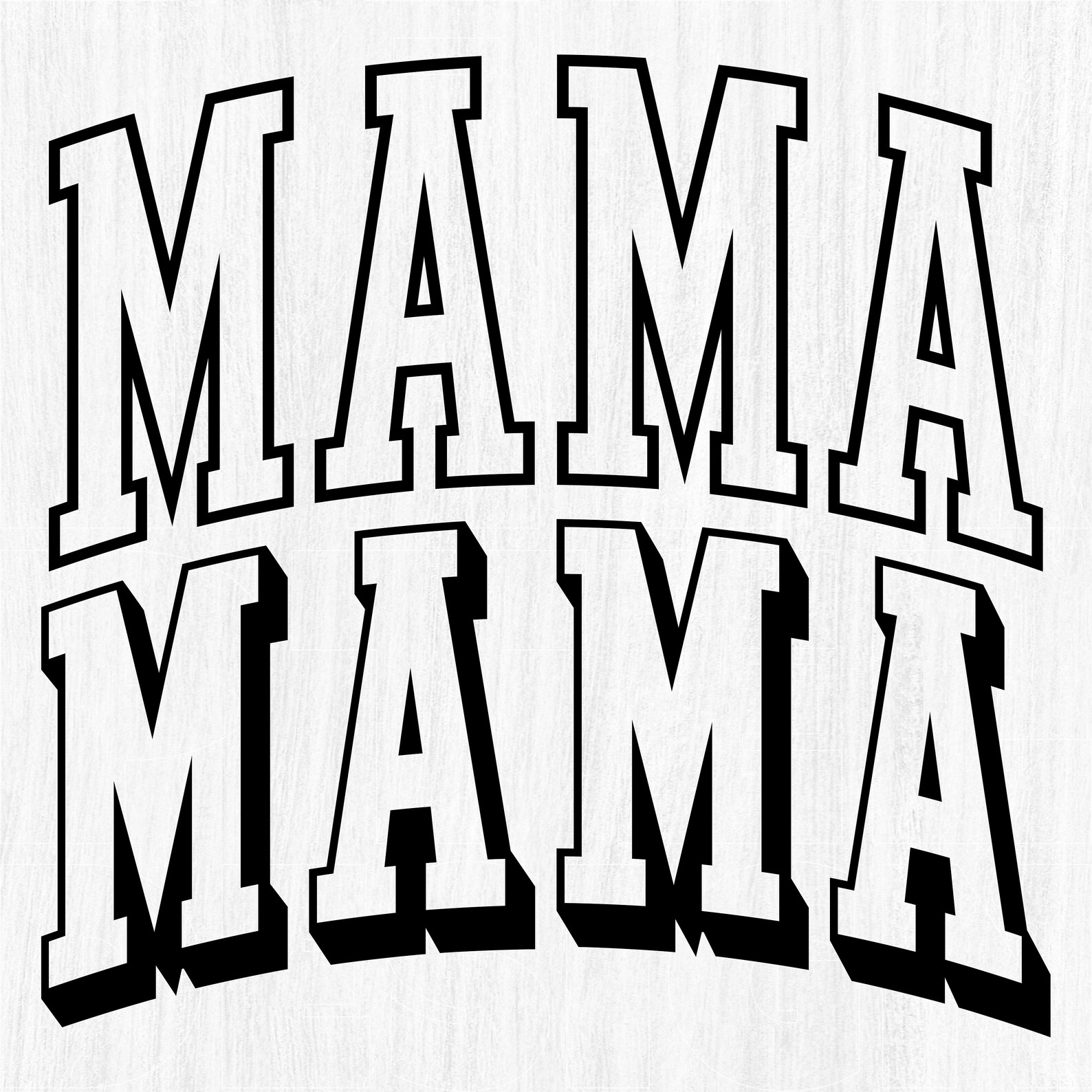 MAMA Png, Mama Varsity, Mama Varsity Font Png Bundle, Mama Arched Png ...