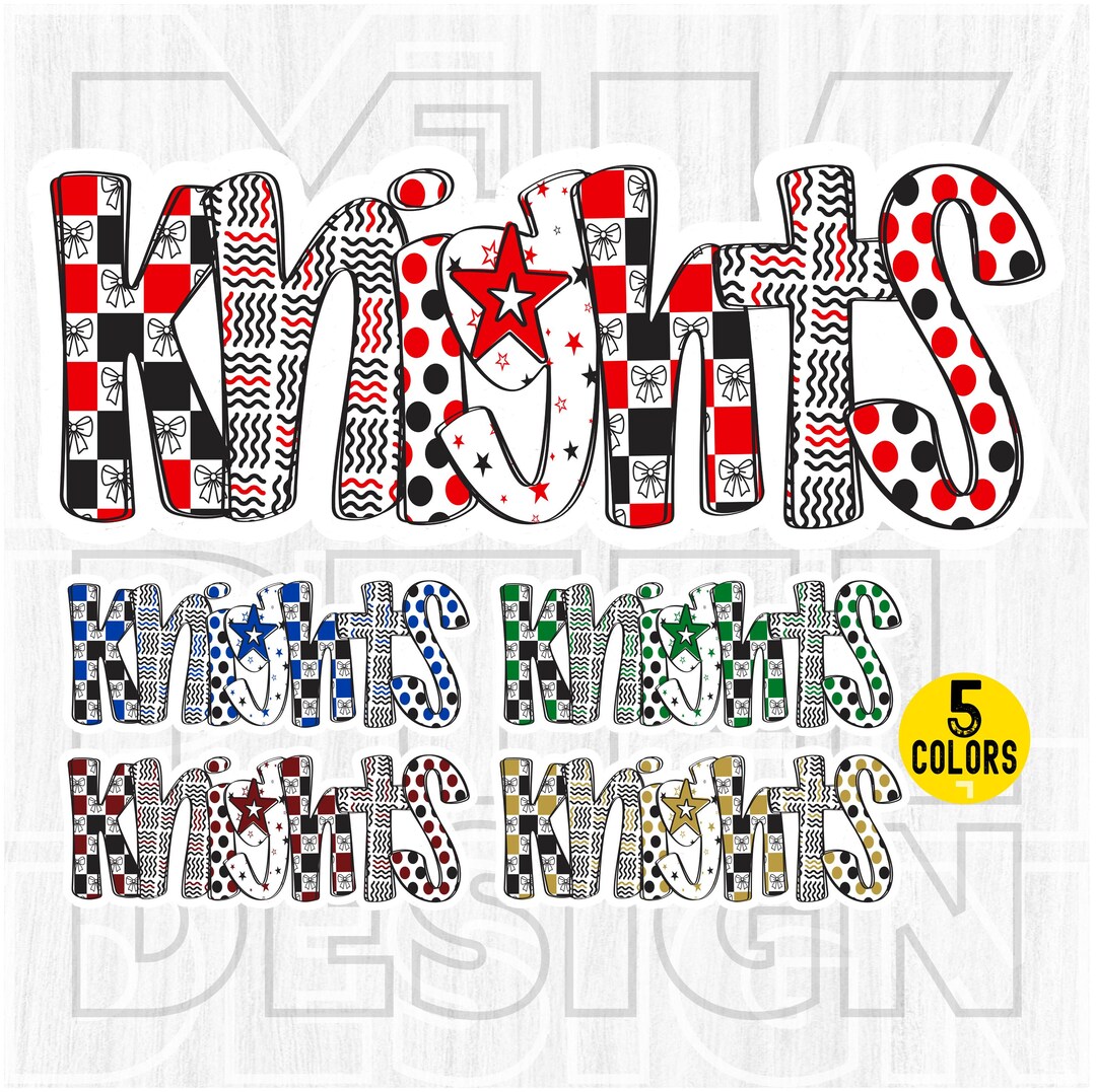 Knights Mascot PNG, Checkered Preppy Print (digital Download) - Etsy