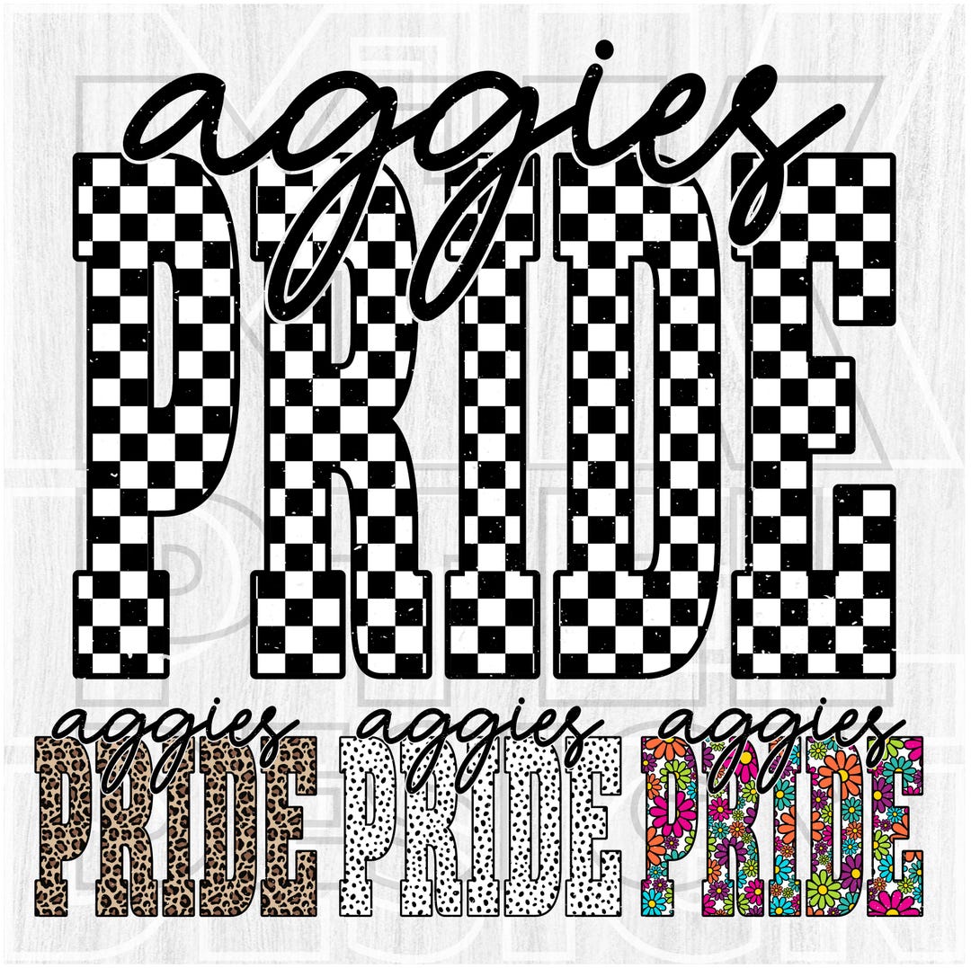 Checkered Aggies Pride PNG, Aggies Mascot PNG, Checkered Aggies Mascot ...
