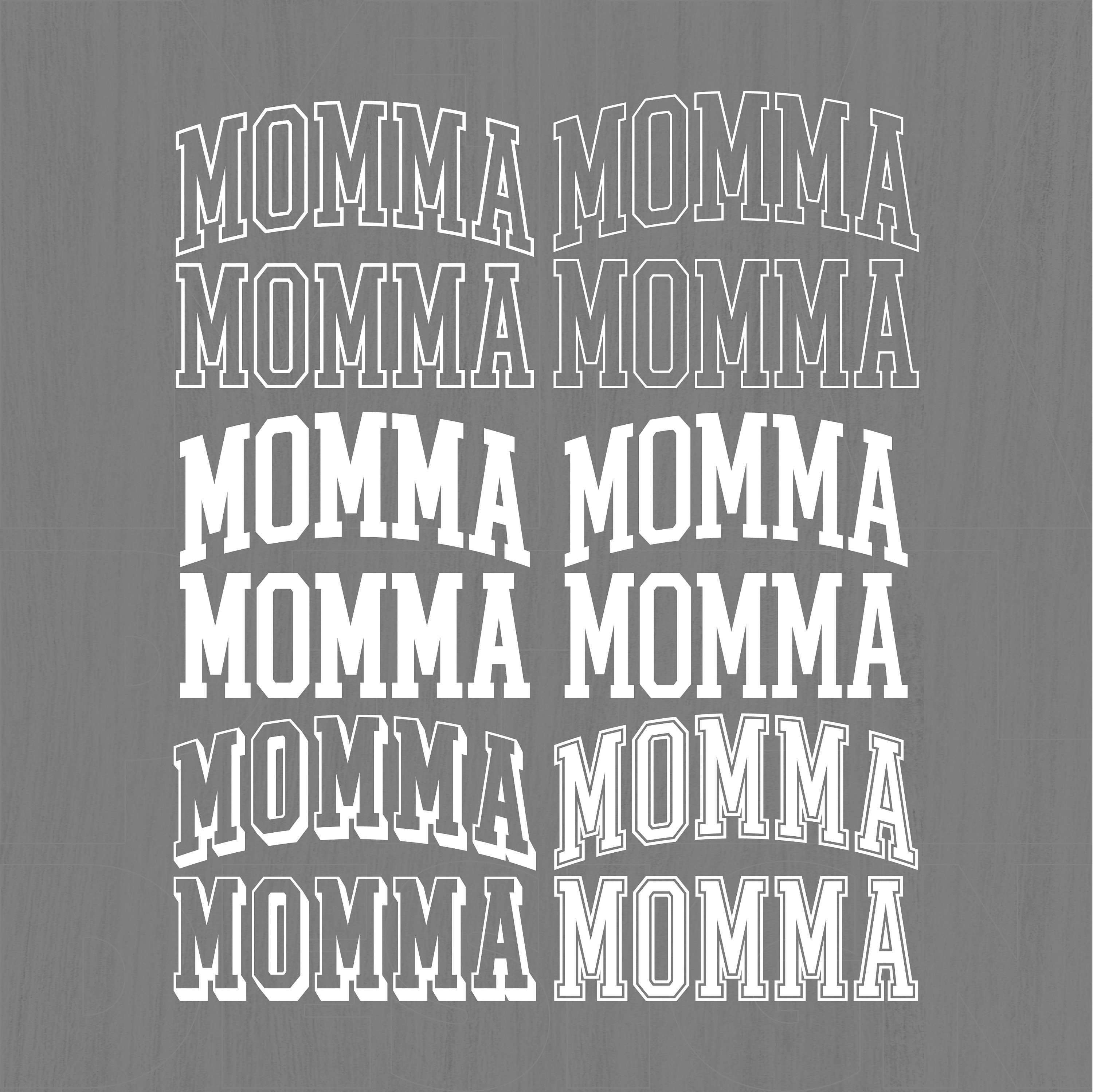 Momma Varsity PNG Bundle, Arched Outline (digital Download) - Etsy