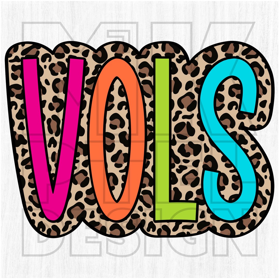 Vols Leopard Print PNG, School Spirit Design (digital File) - Etsy