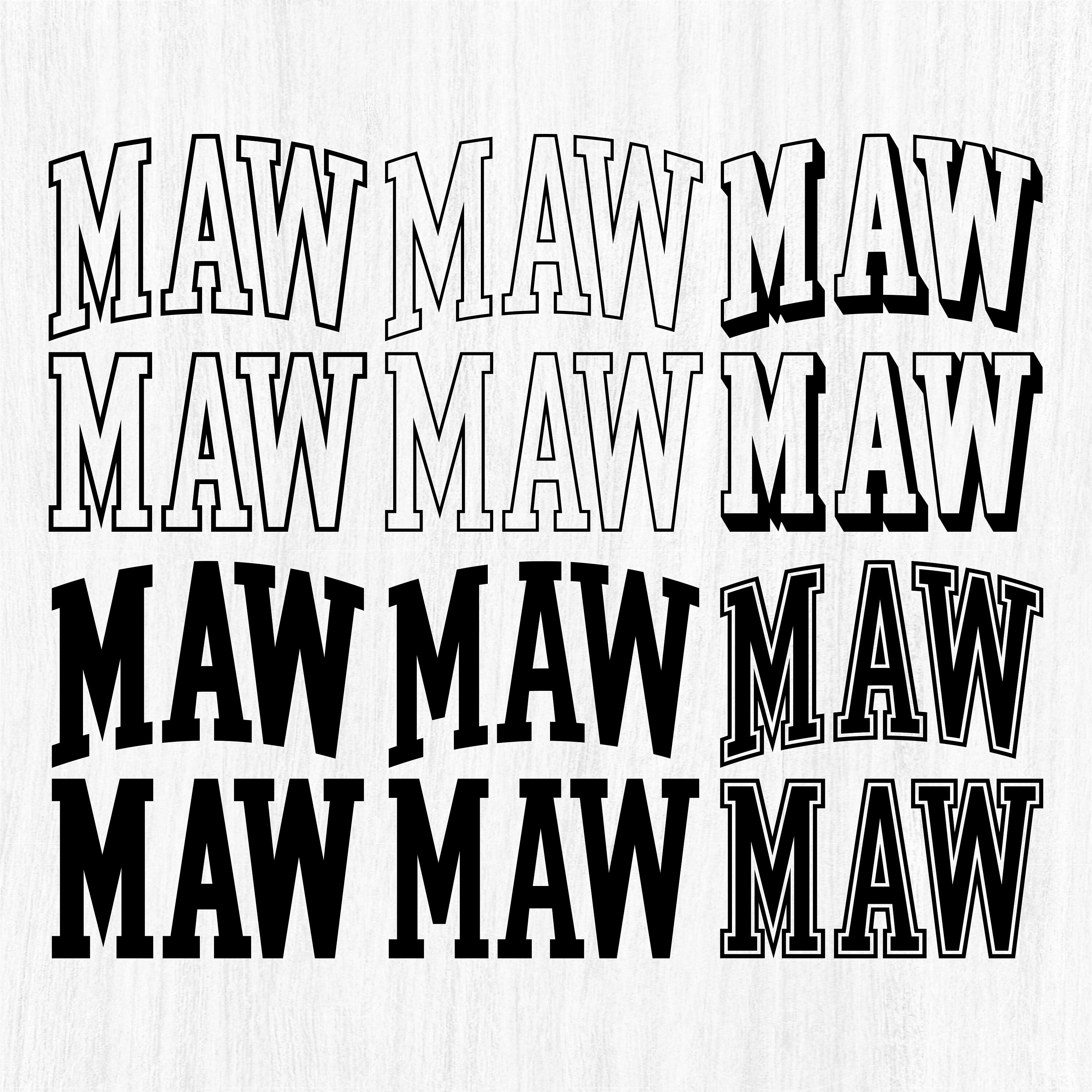 Maw Varsity PNG Bundle, Cricut Cut File (digital Download) - Etsy