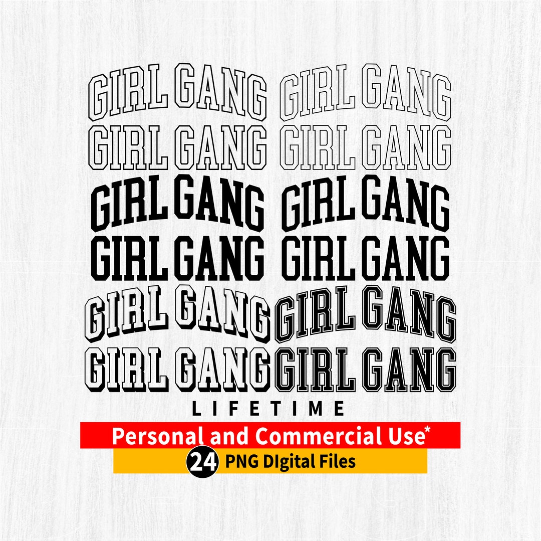 GIRL GANG PNG, Girl Gang Png, Girl Gang Png Bundle, Girl Gang Arched ...