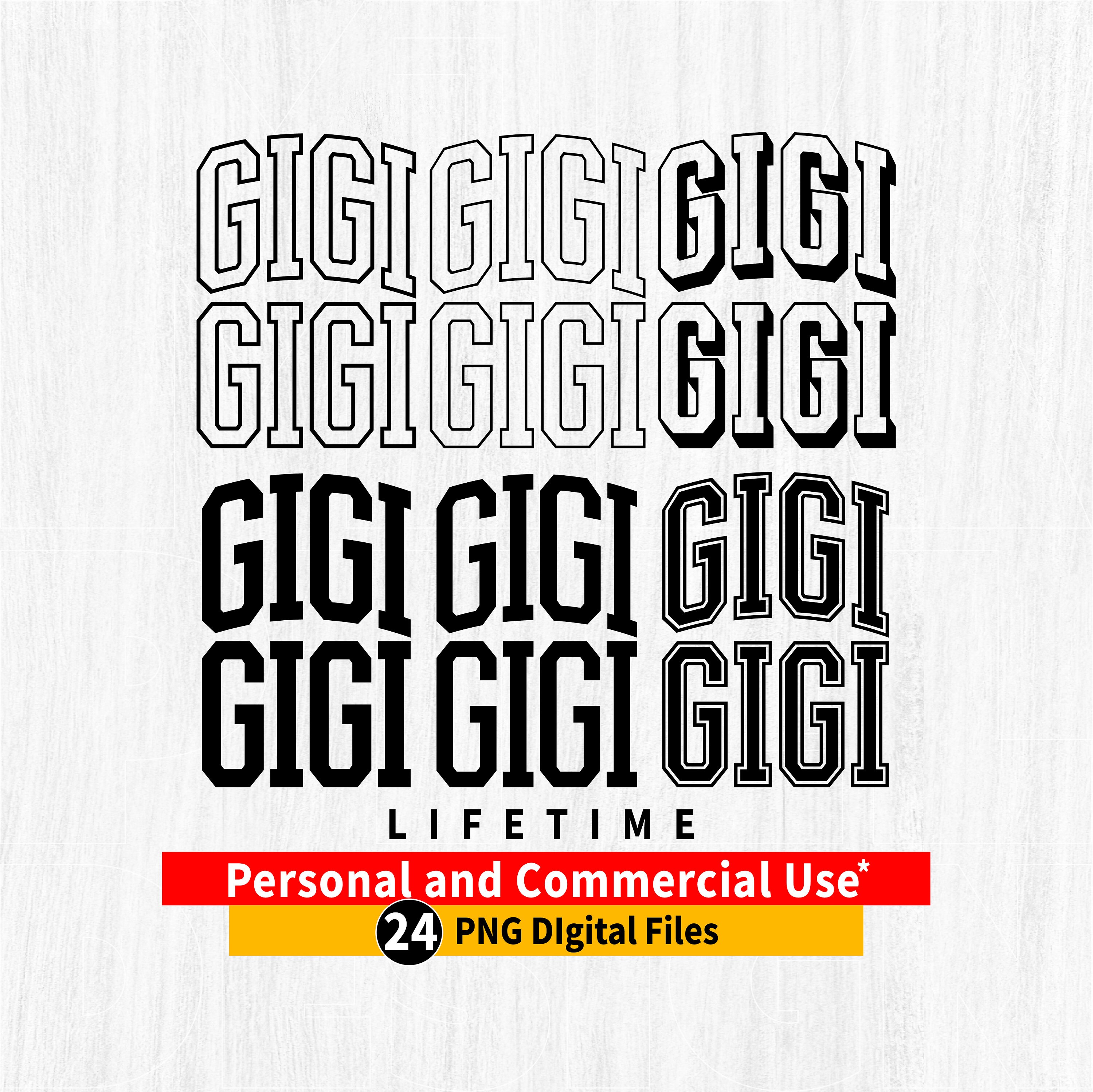 Gigi Varsity Png Bundle, GIGI Png, Gigi Arched Outline, Gigi SVG, Gigi ...