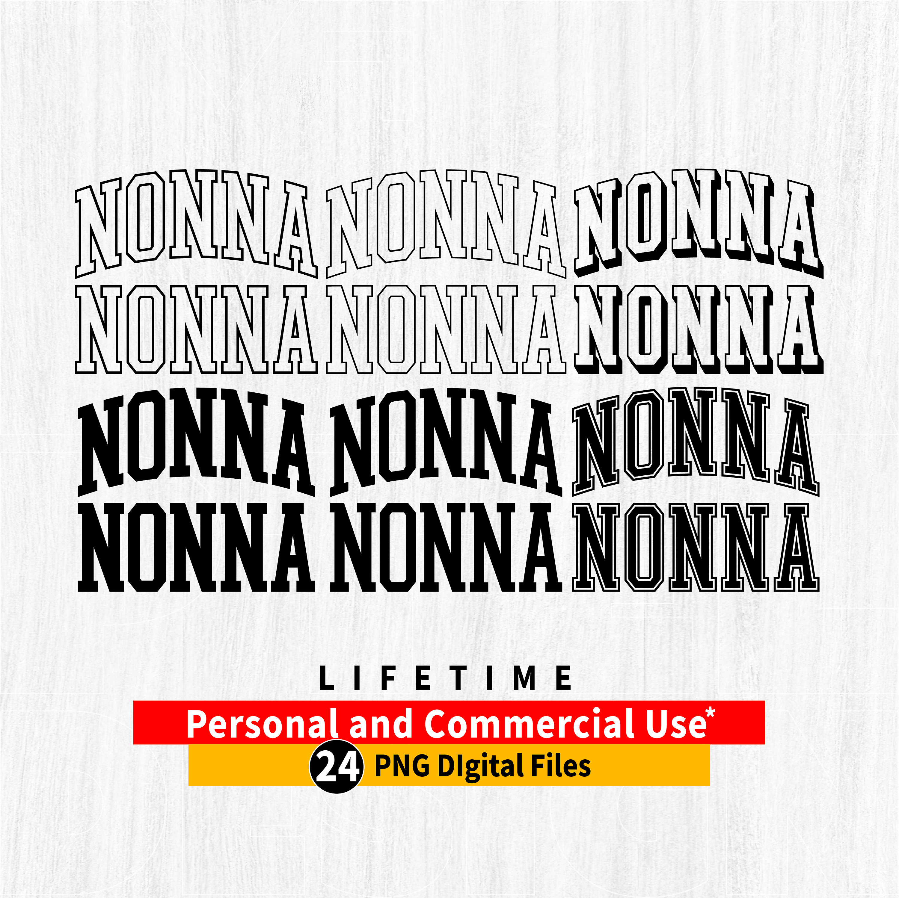 NONNA Png, NONNA Varsity Png Bundle, NONNA Png Files, Nonna Arched ...