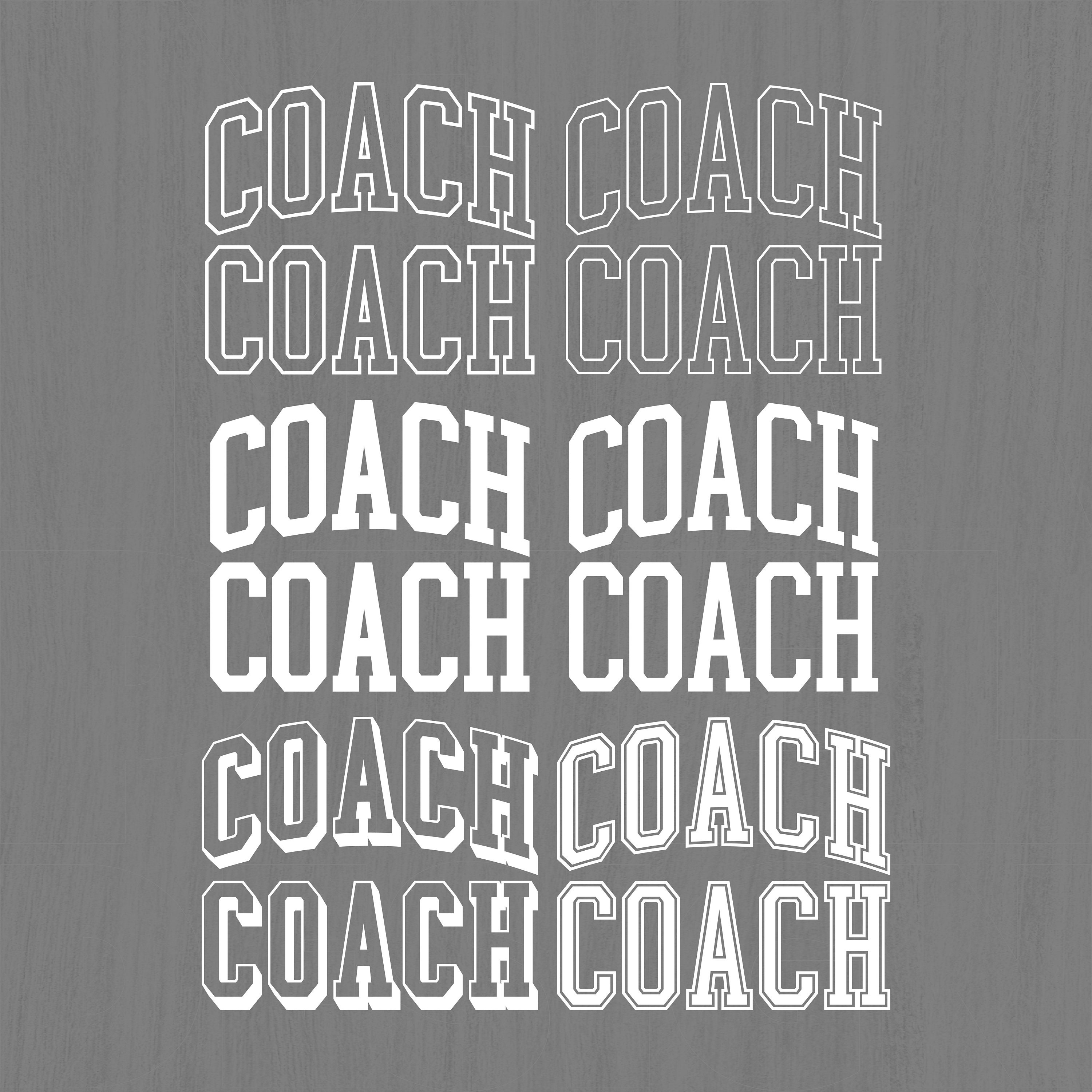 Coach Varsity Letters PNG Bundle, Arched Font (digital Download) - Etsy