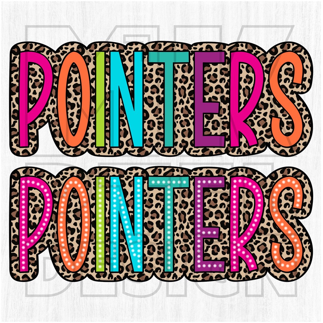 Pointers PNG, Leopard Print Design, School Spirit (digital File) - Etsy