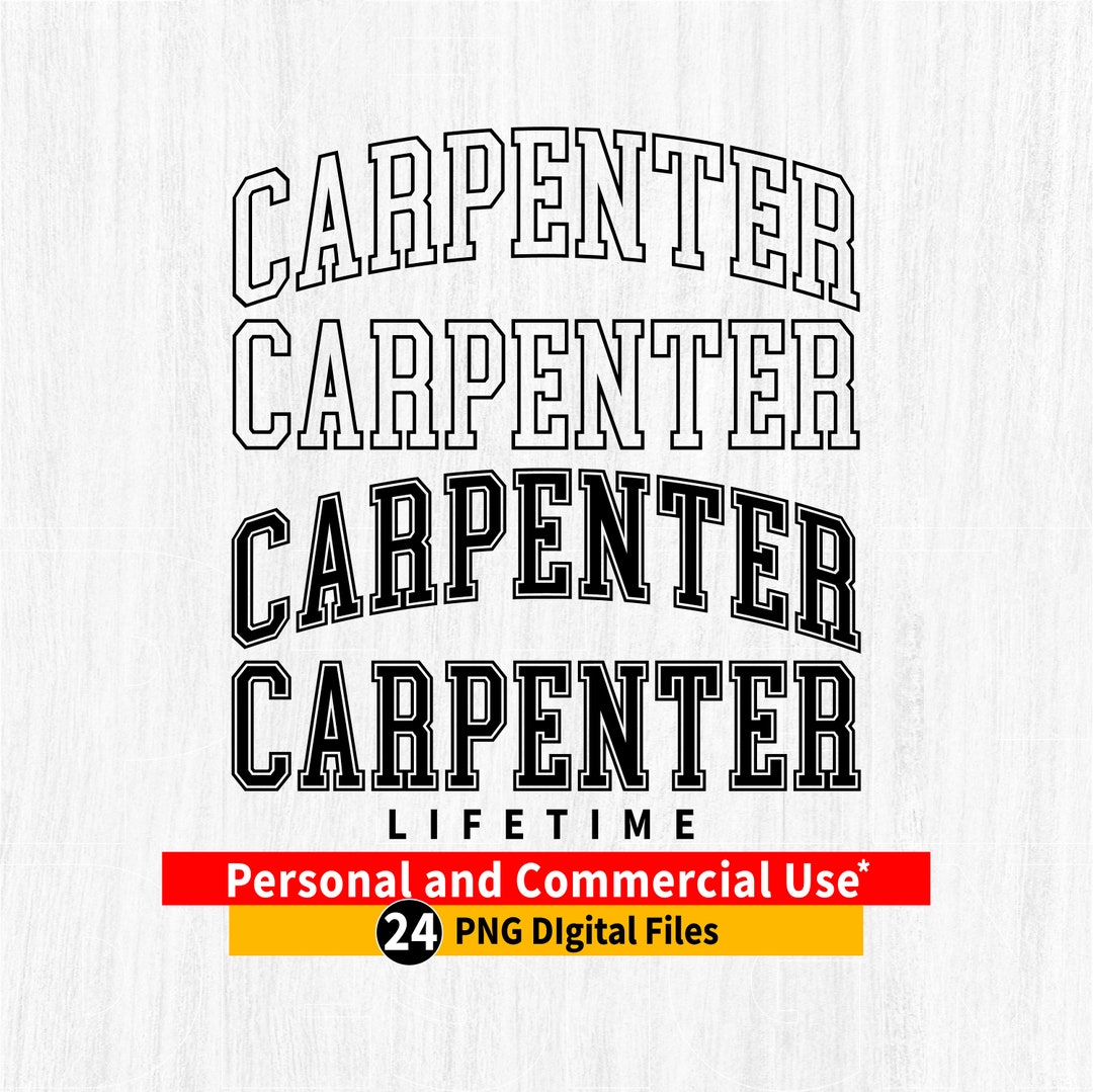 Carpenter Varsity PNG Bundle, Cricut Cut File (digital Download) - Etsy