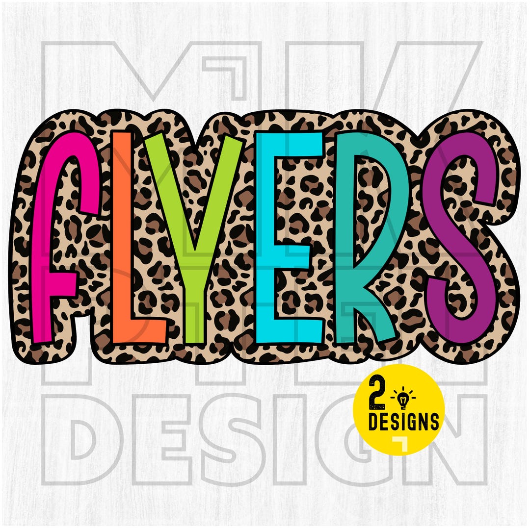 Flyers PNG, Colorful, Leopard Print, Cheetah, Animal, Mascot, School ...