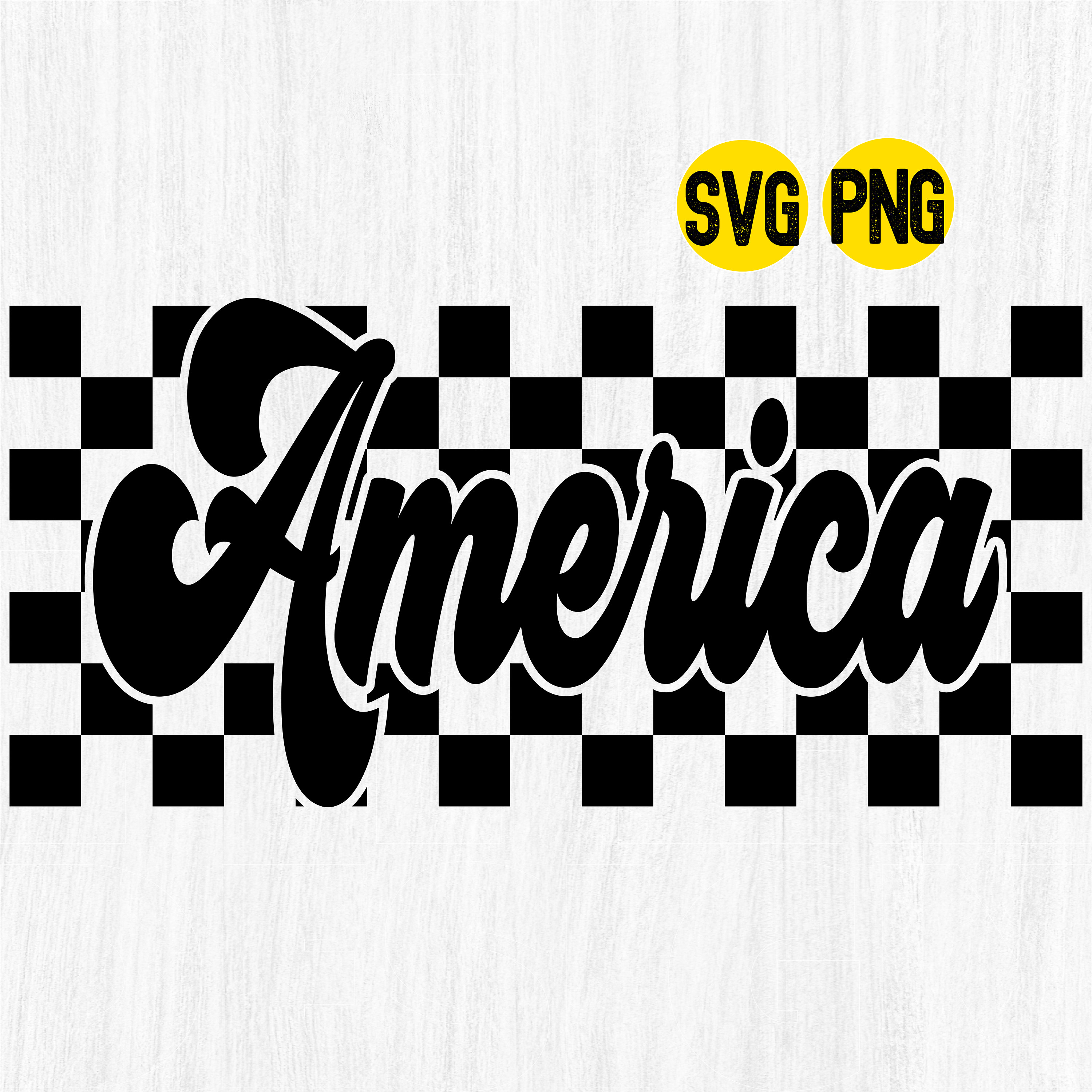 Retro America SVG, Checked USA Design (digital Download) - Etsy