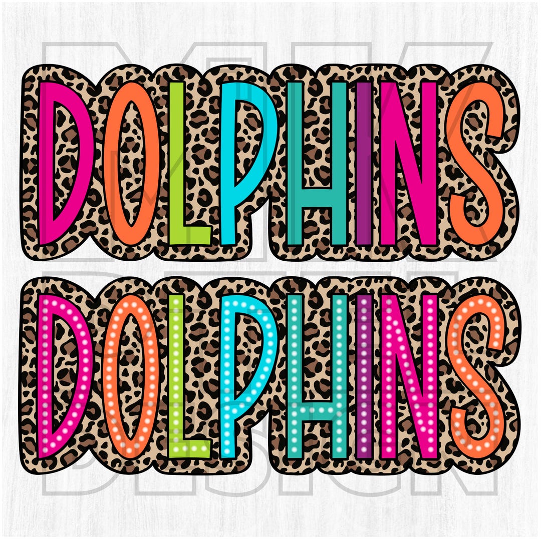 Dolphins Png, Colorful, Leopard Print, Cheetah, Animal, Mascot, School ...