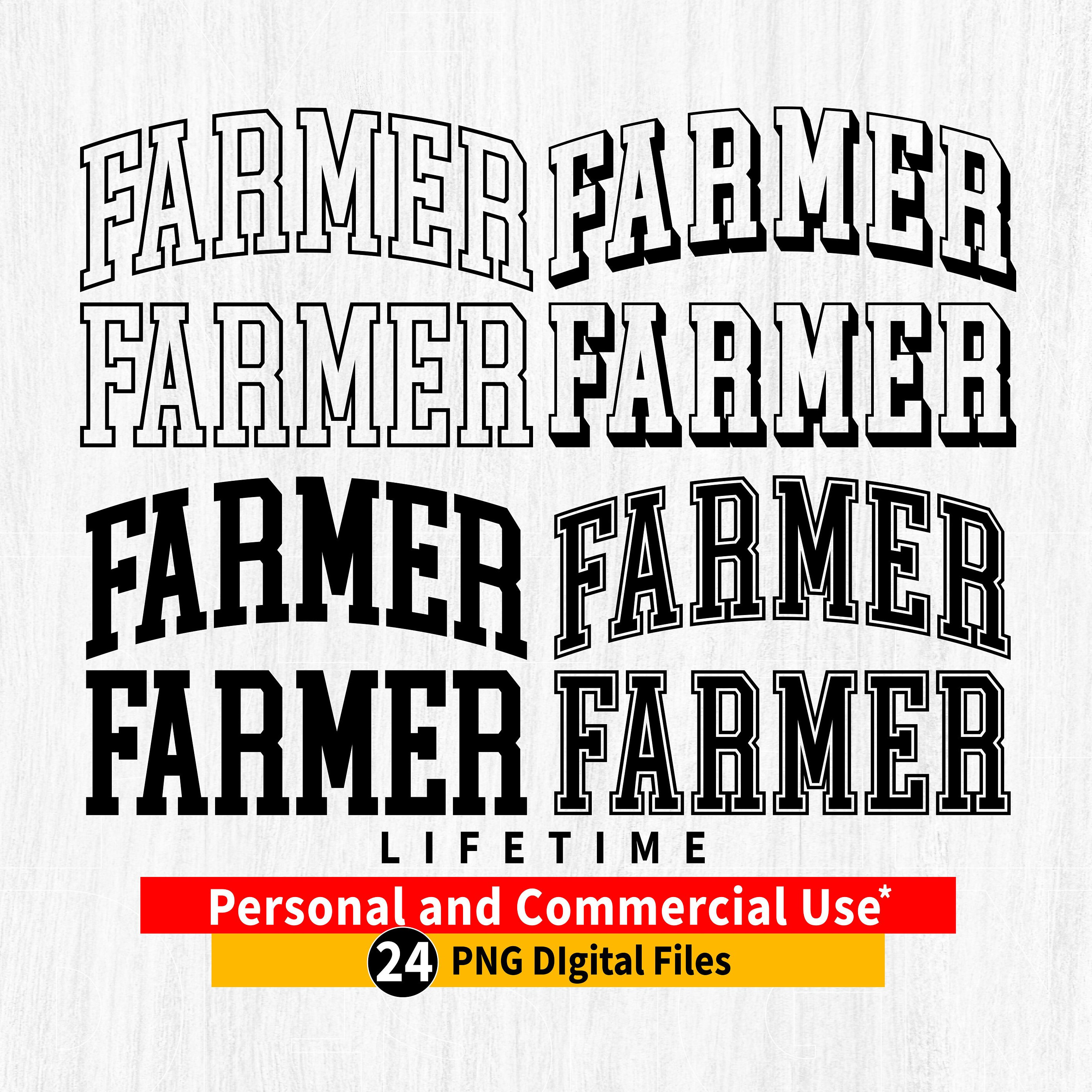 Farmer File, Trendy Farmer Png, Farmer Png Varsity Bundle, Farmer ...