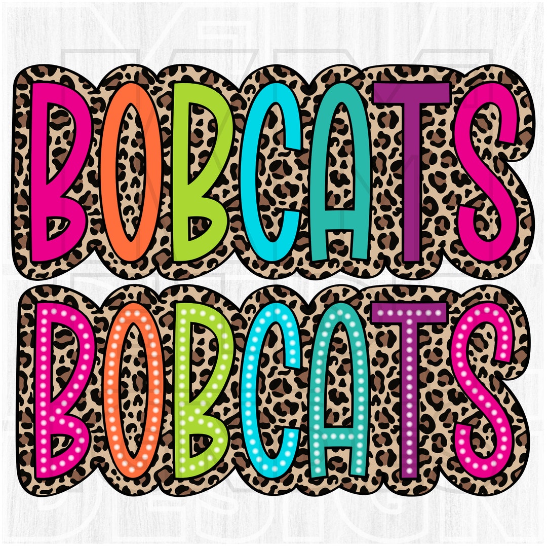 Bobcats Mascot PNG, Leopard Print, School Spirit (digital File) - Etsy