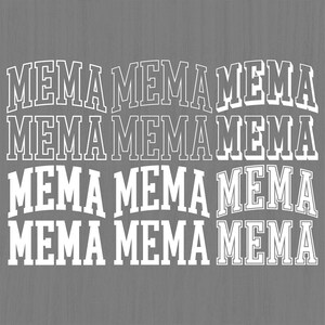 Mema Varsity Font PNG Bundle, Mema Shirt Designs (digital Download) - Etsy