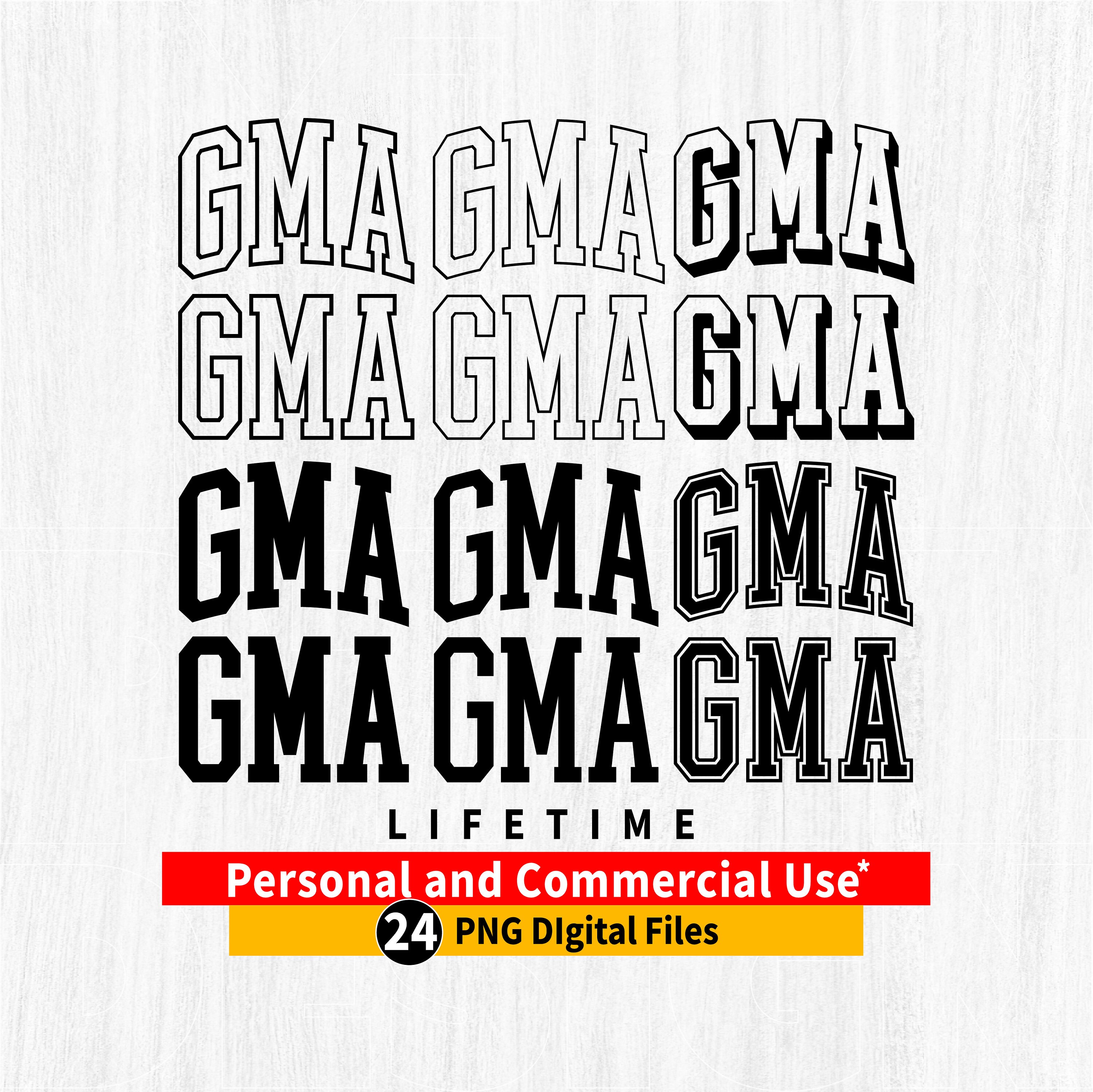 GMA Png, GMA Varsity Png Bundle, Gma Arched Outline, Gma Varsity Arched ...