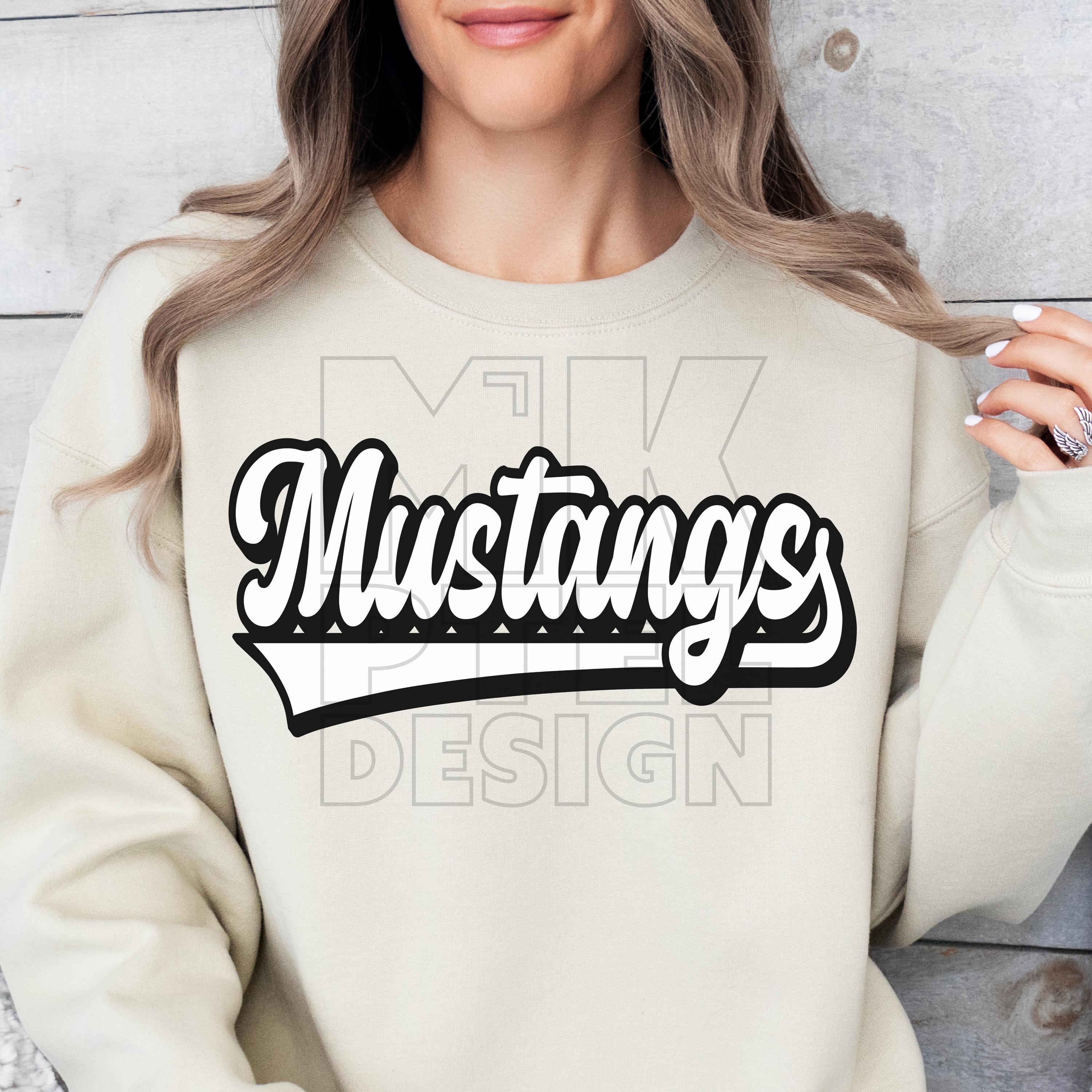Retro Mustangs Mascot PNG, School Spirit Design (digital PNG) - Etsy