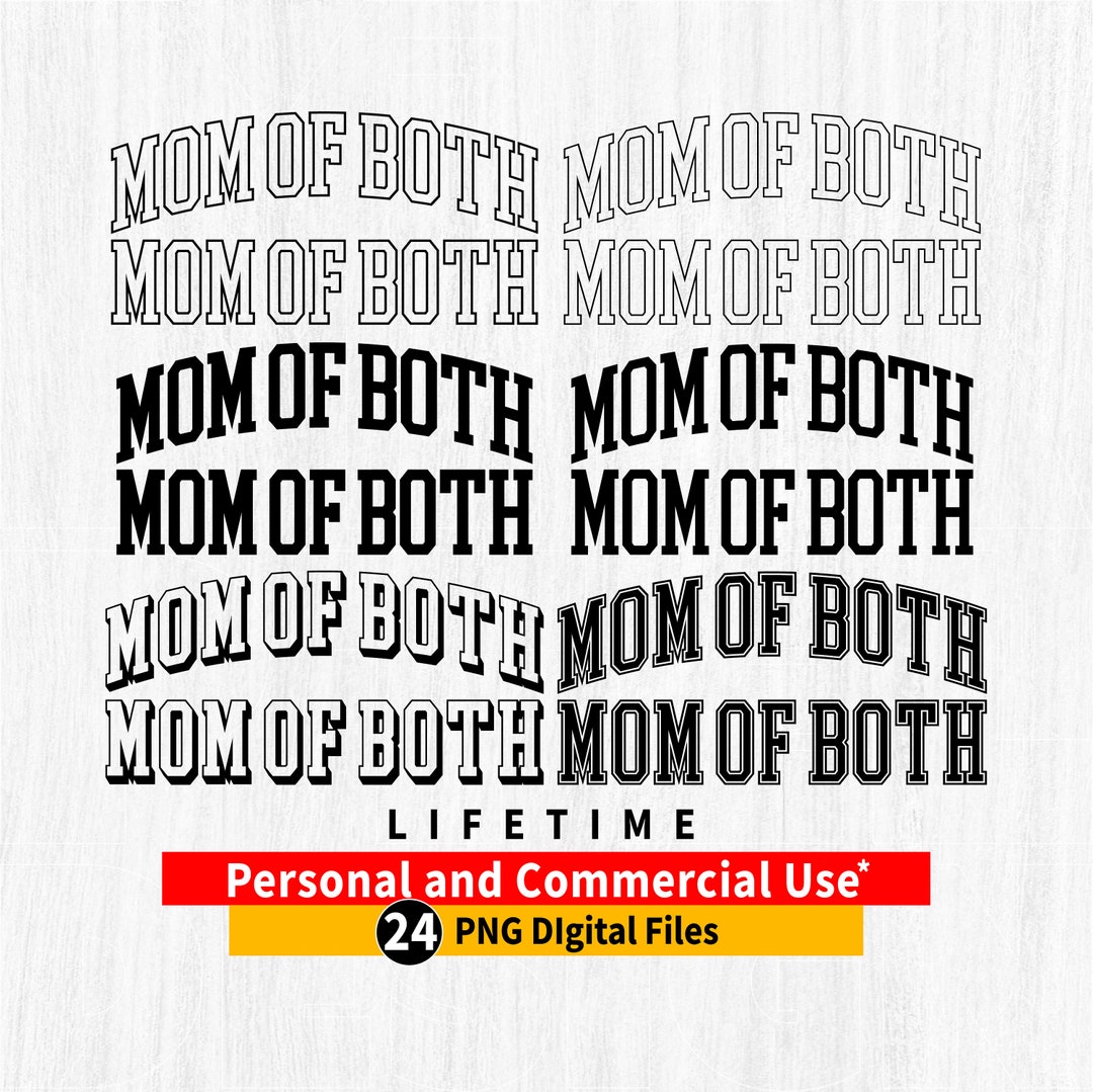 Mom of Both Png, Mom of Both Varsity Png Bundle, Mom of Both Png File ...