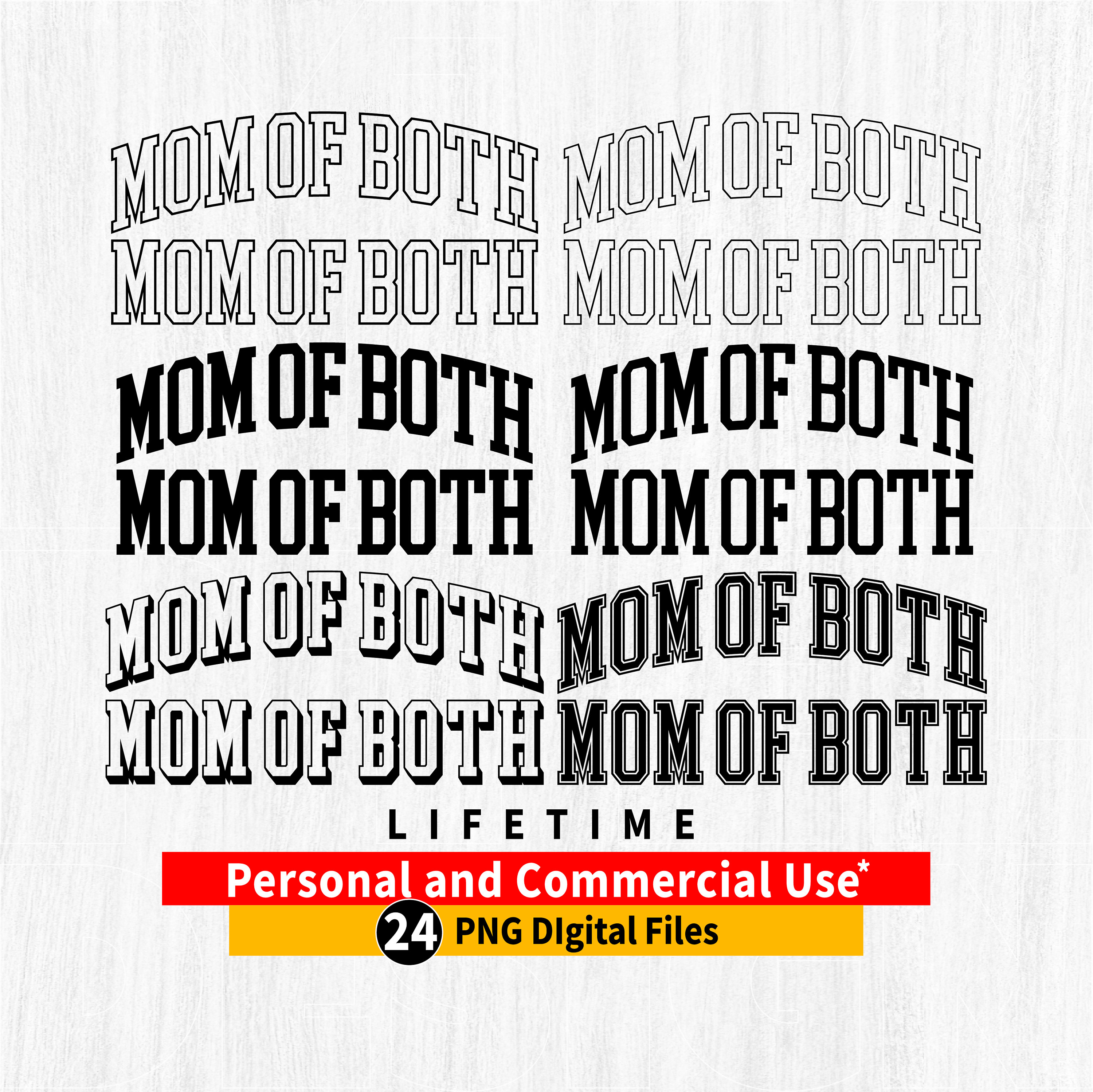 Mom of Both Png, Mom of Both Varsity Png Bundle, Mom of Both Png File ...