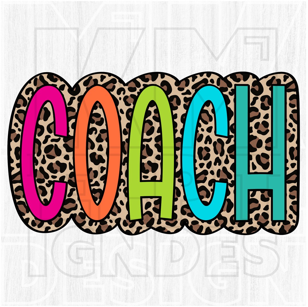 Leopard Print Coach PNG, Bright Doodle, Sublimation Download (digital ...