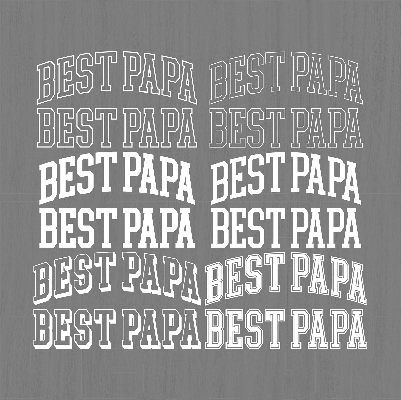 BEST PAPA Png, Best Papa Png Bundle, Best Papa Arched Outline, Best ...