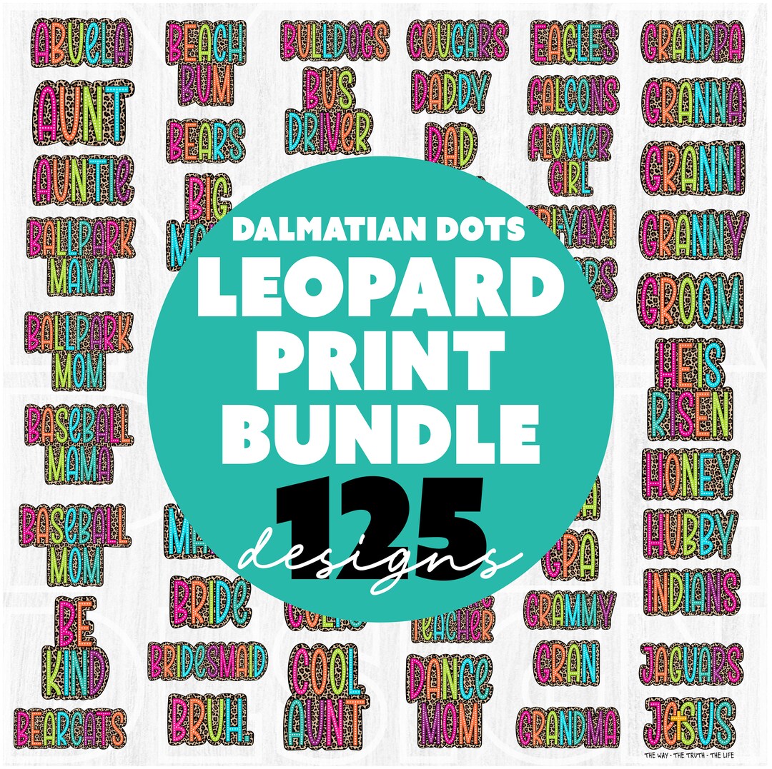 Leopard Print Doodle PNG Bundle, Dalmatian Dots (digital File) - Etsy