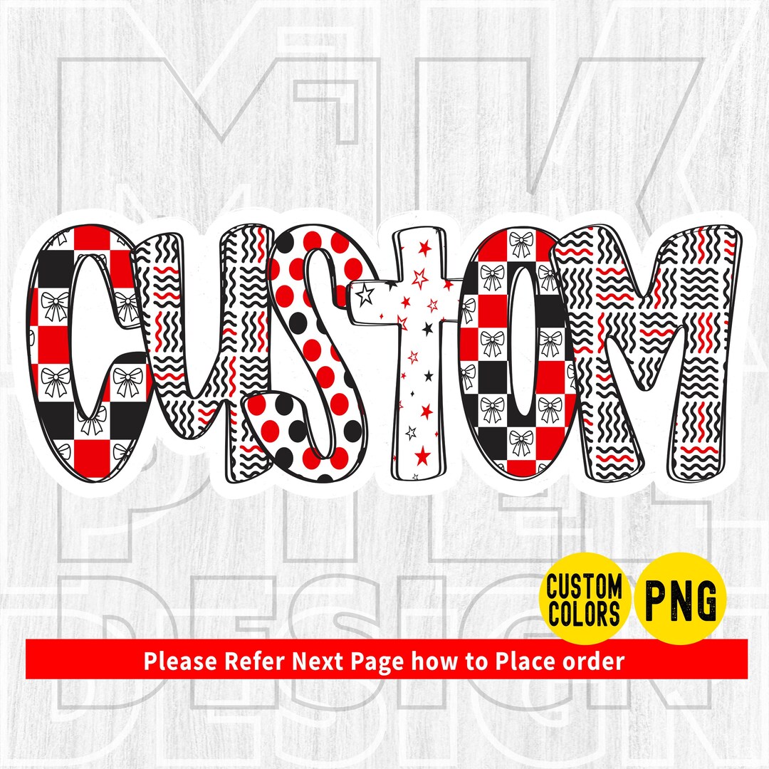 Custom Team Mascot PNG, Checkered Preppy Design (digital File) - Etsy