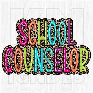 School Counselor Png, Bright Doodle, Leopard Print, School, Occupation ...