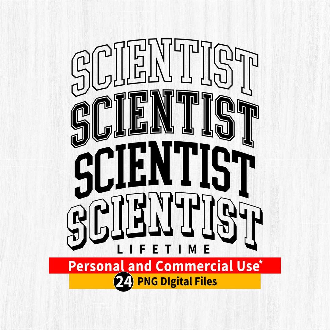 Scientist Varsity Font PNG Bundle, Outline, Cricut File (digital ...