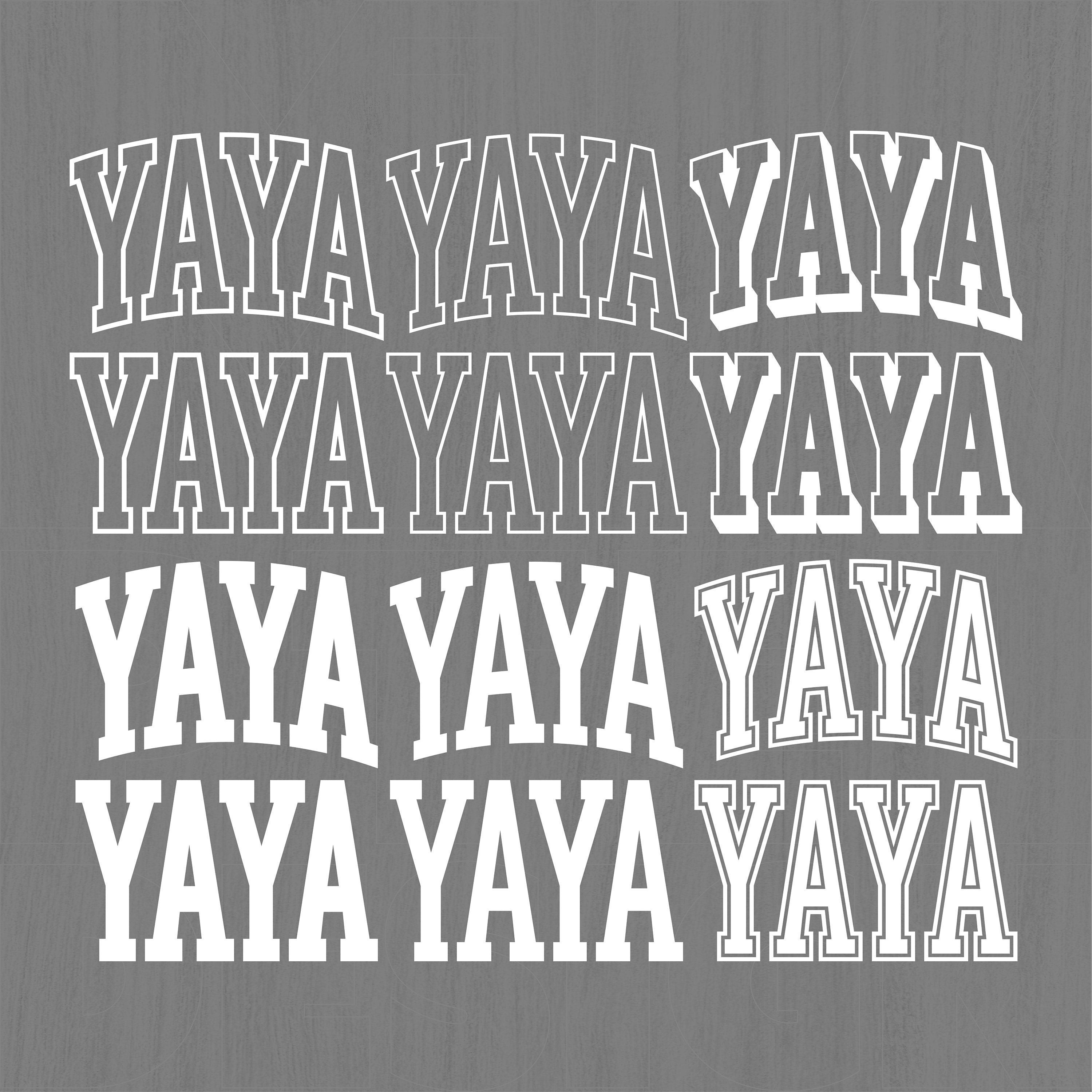 Yaya Png File, YAYA Png, Yaya Png Bundle, Yaya Varsity Arched, Yaya ...