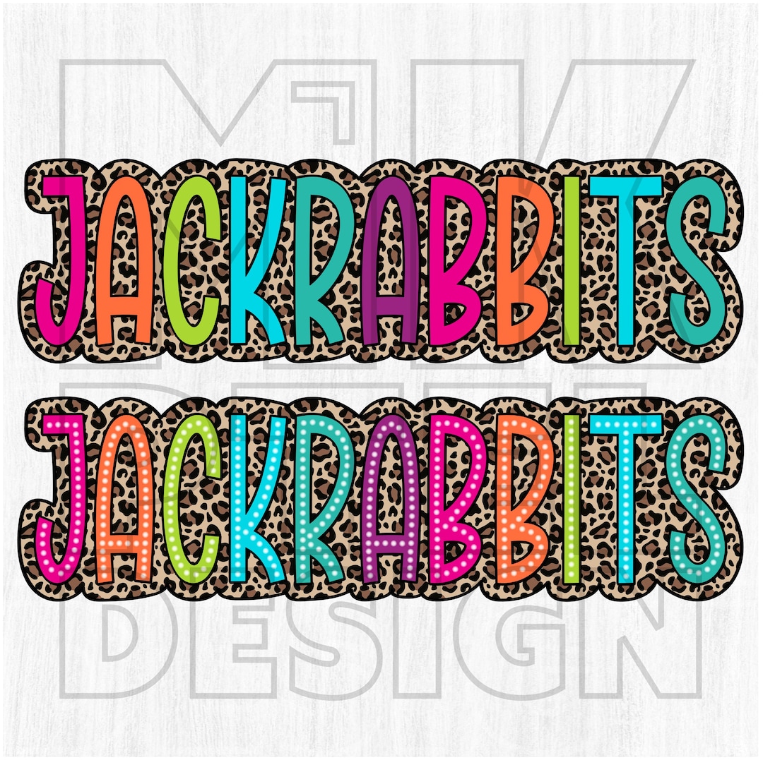 Jackrabbits PNG, Colorful, Leopard Print, Cheetah, Animal, Mascot ...