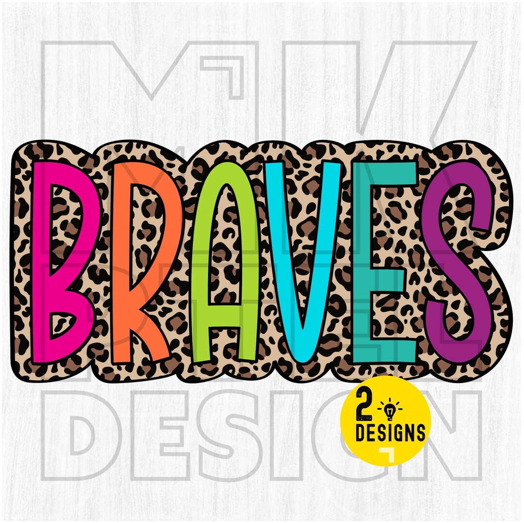 Braves Leopard Print PNG, Colorful Team Spirit (digital File) - Etsy