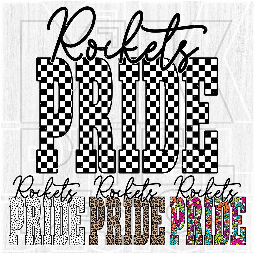 Checkered Rockets Pride PNG, Rockets Mascot PNG, Checkered Rockets ...