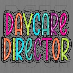 Daycare Director PNG, Colorful Dalmatian Dots (digital File) - Etsy