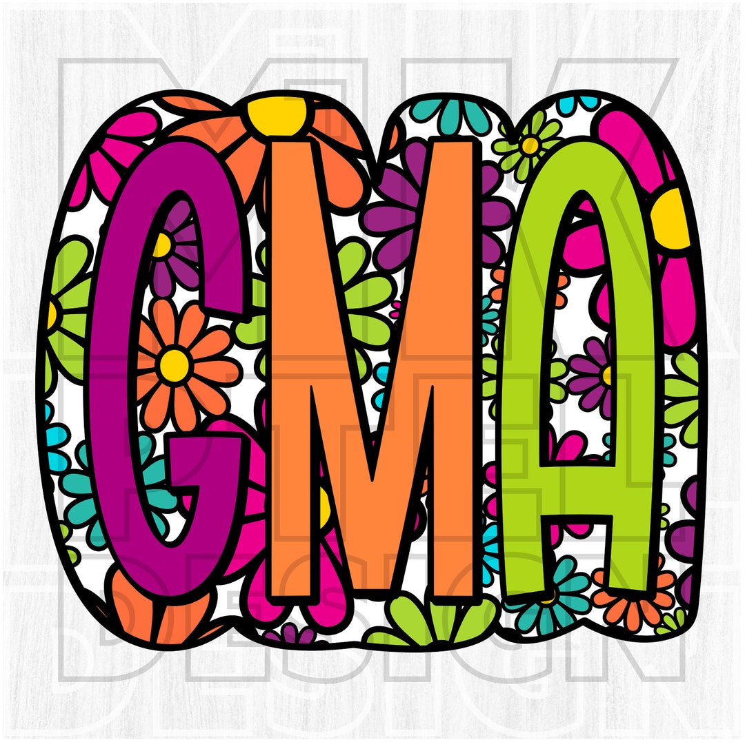 GMA Png, Bright Doodle, Colorful, Gma Daisy Png, Digital File, Retro ...