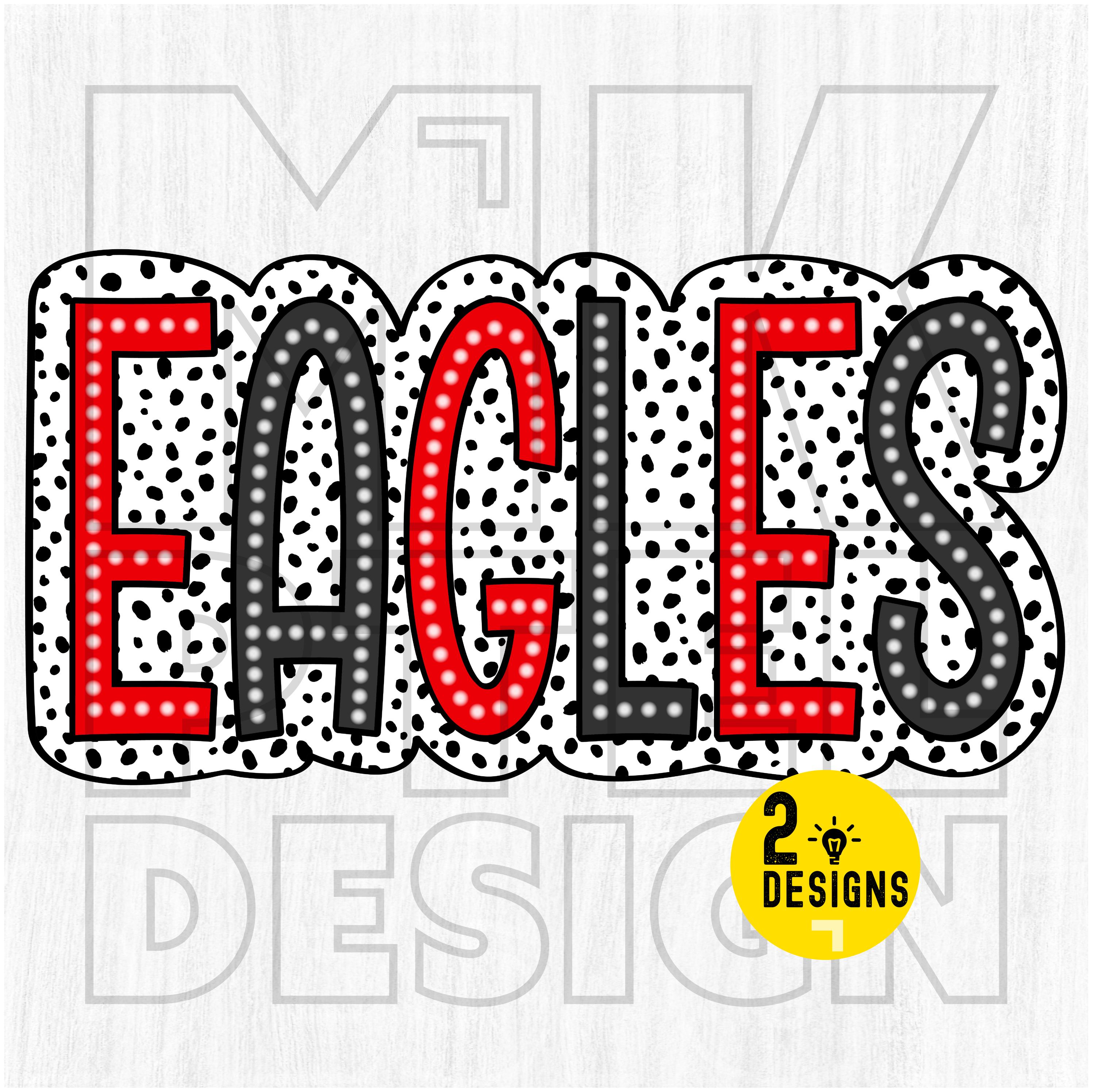 Red Black Eagles PNG, Dalmatian Dots, Mascot (digital File) - Etsy