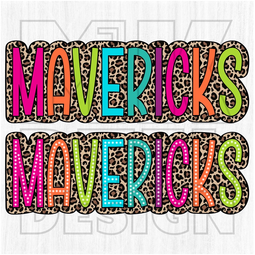 Mavericks PNG, Colorful, Leopard Print, Cheetah, Animal, Mascot, School ...