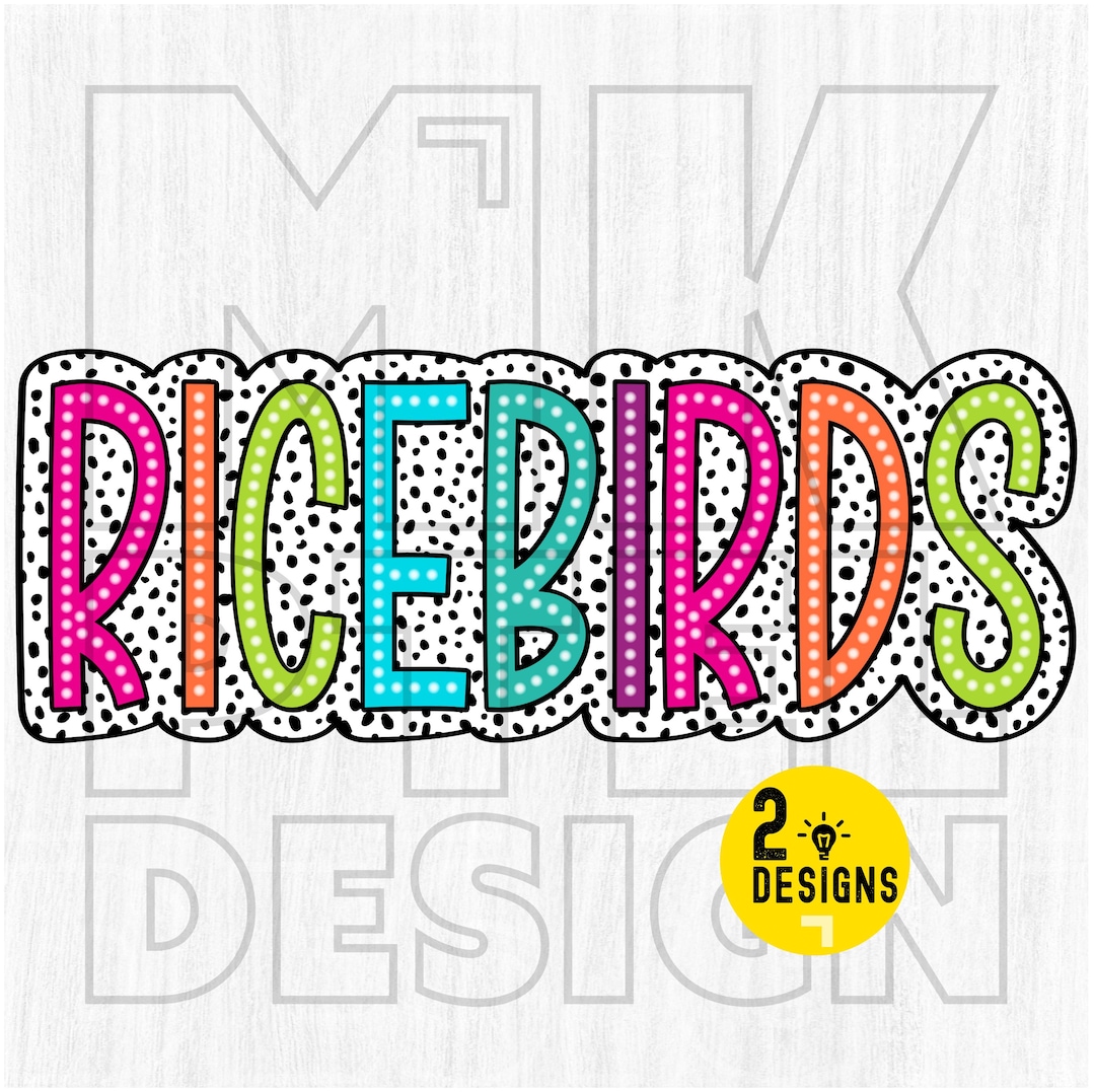 Colorful Ricebirds PNG, Dalmatian Dots, Mascot Design (digital File) - Etsy