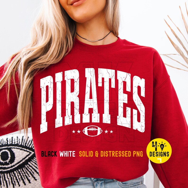 Trendy Pirates Mascot PNG, Cheer Design (digital File) - Etsy