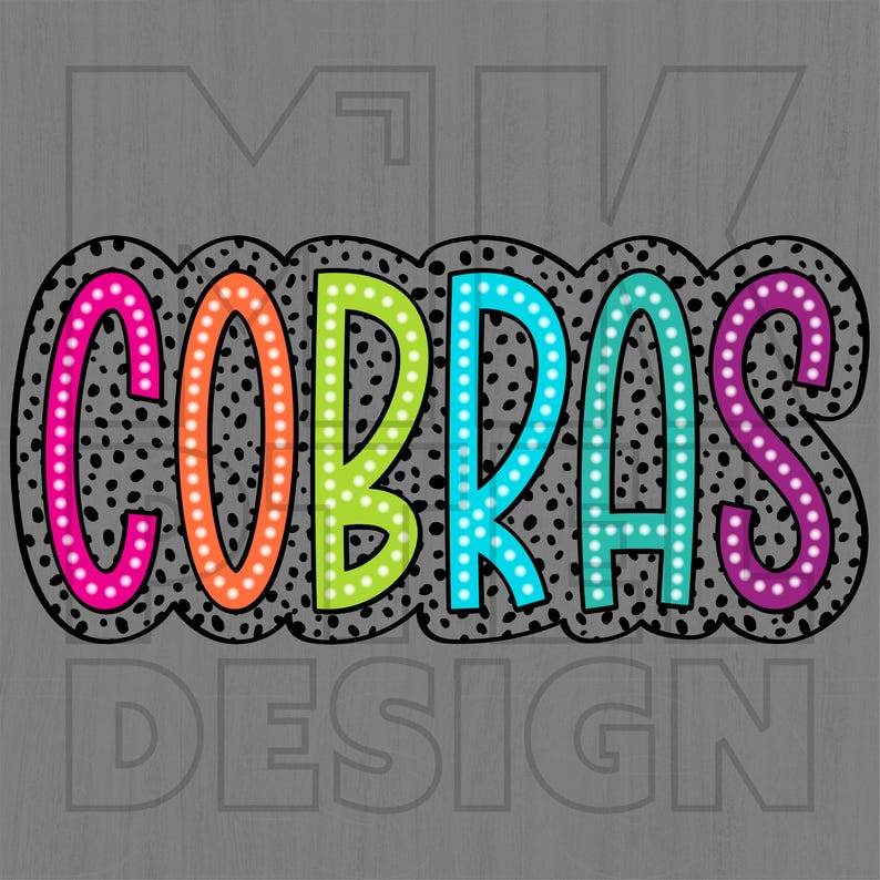 Cobras PNG, Colorful Dalmatian Dots Design (digital Download) - Etsy