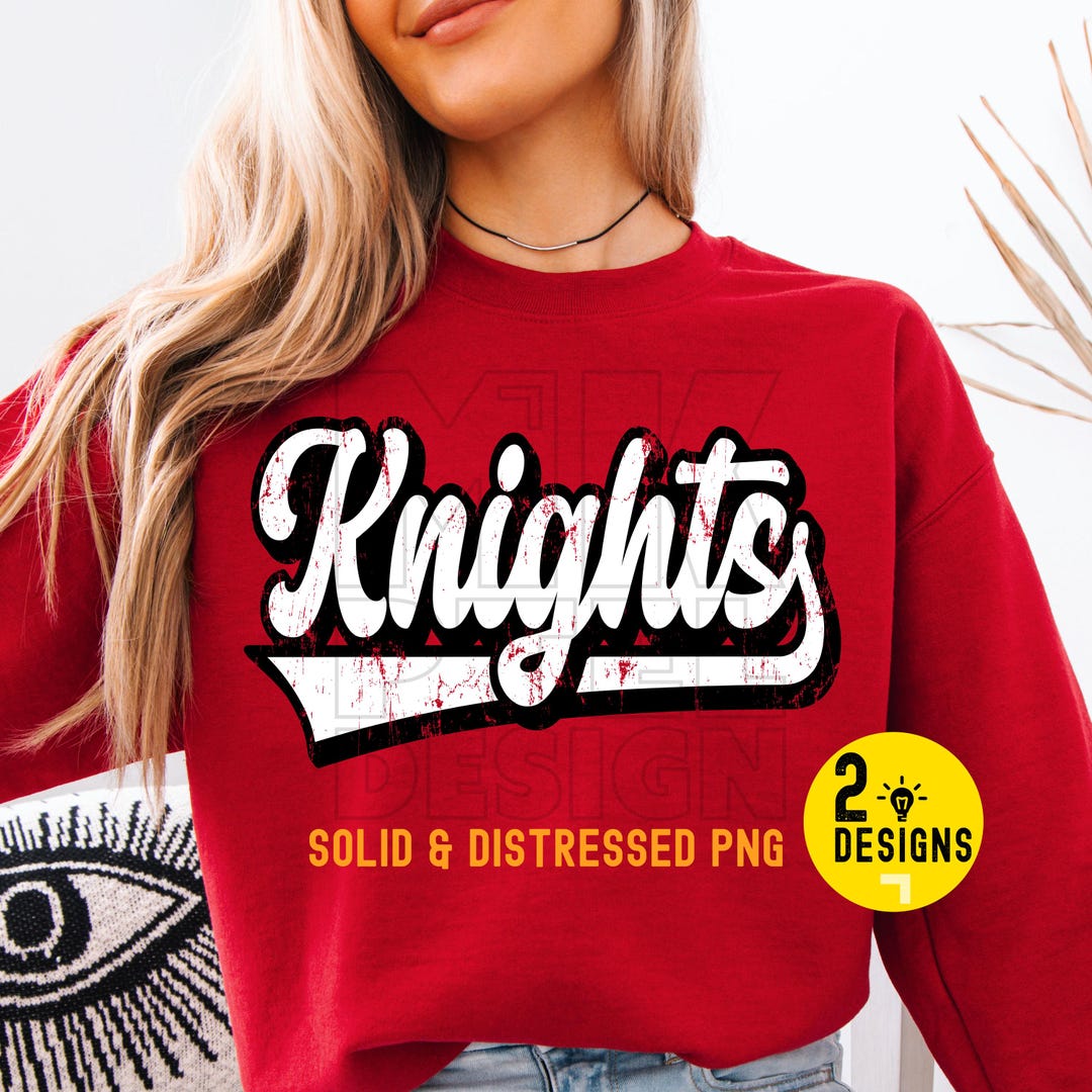 Knights Mascot PNG, Retro School Spirit Design (digital PNG) - Etsy