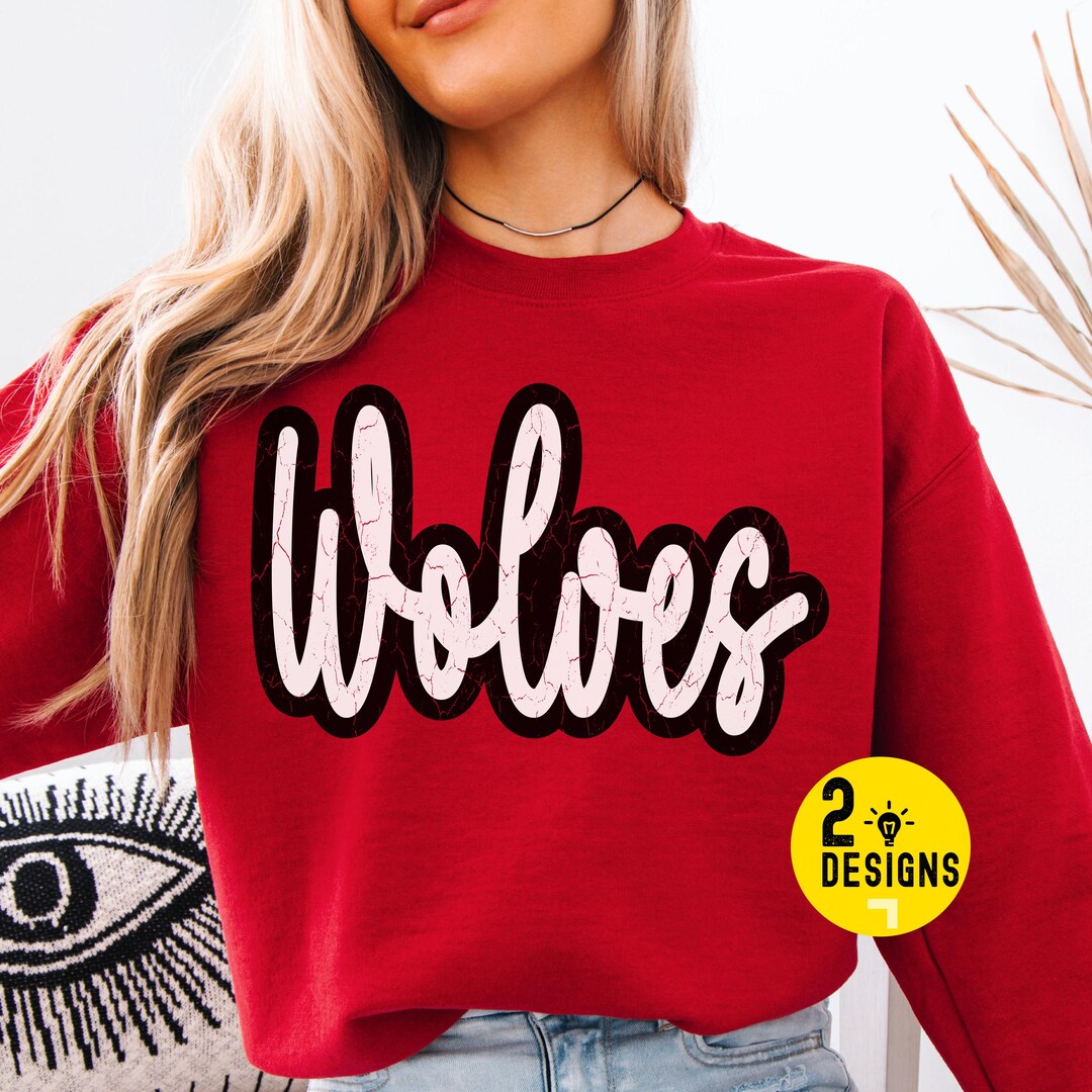 Trendy Wolves Mascot Png, Retro Team Shirt Design (digital Download) - Etsy