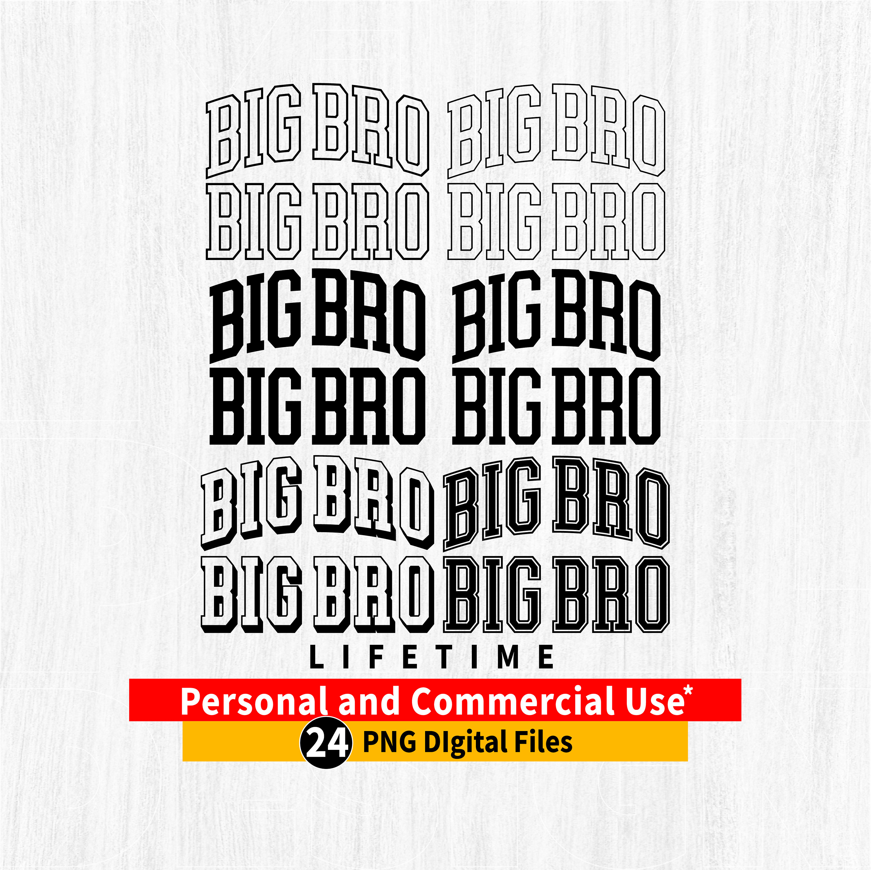 BIG BRO Png, Big Bro Varsity Png Bundle, Big Bro Arched Outline, Big ...