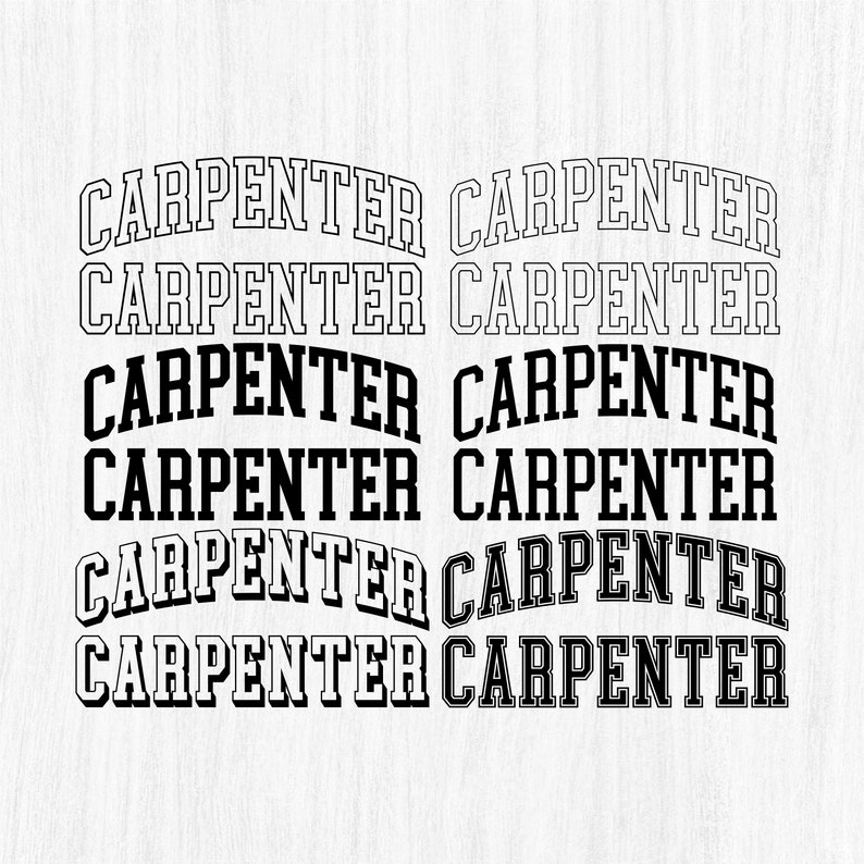 CARPENTER Varsity Png Bundle, Carpenter Varsity Letters Png, Carpenter ...