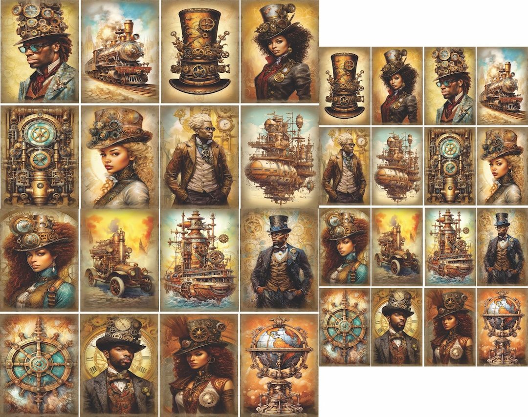 Steampunk Mulberry Rice Paper, 8 X 10.5 Inch - for Decoupage Cards ...