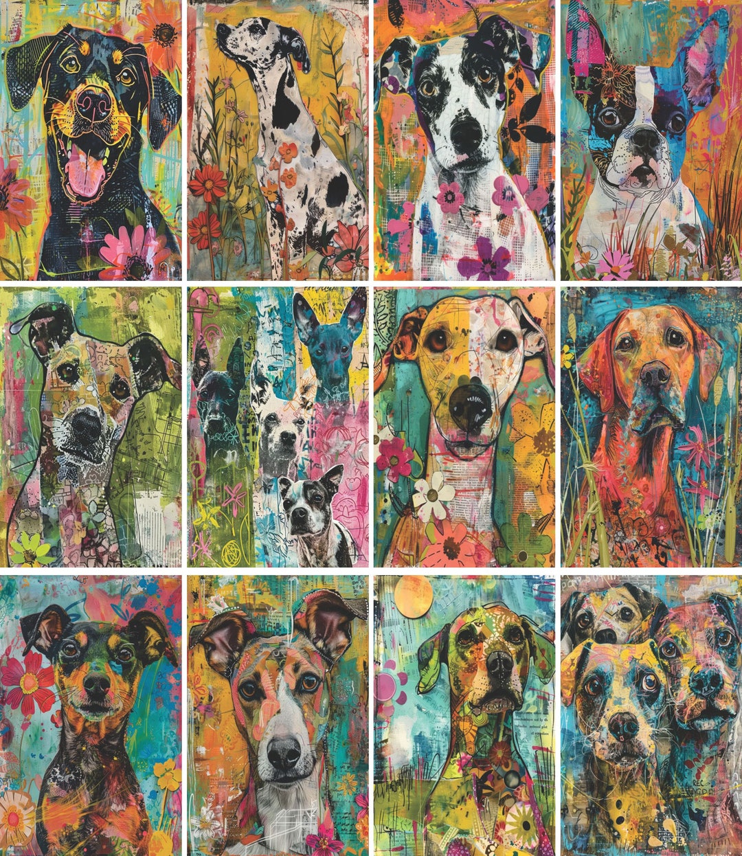 Card Size Dogs Decoupage Rice Paper, 8 X 10.5 Inch – for Scrapbooking ...