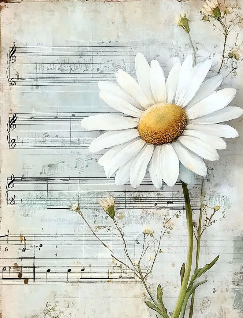 Daisy Rice Paper- 6 X Different Printed Mulberry Paper Images 30gsm - Etsy