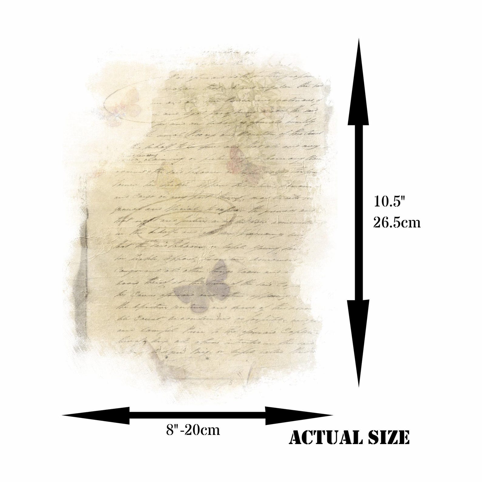 Letter Overlay Rice Paper- 6 X Printed Mulberry Paper Images 30gsm - Etsy