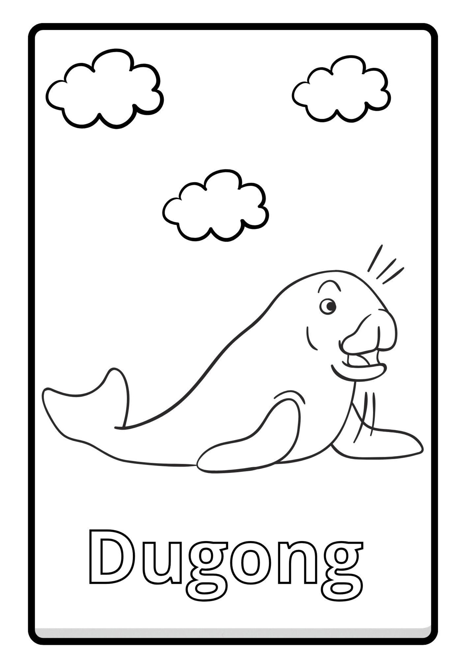 Animal Coloring Pages Printable | Letters of Alphabet "d"| Montessori ...