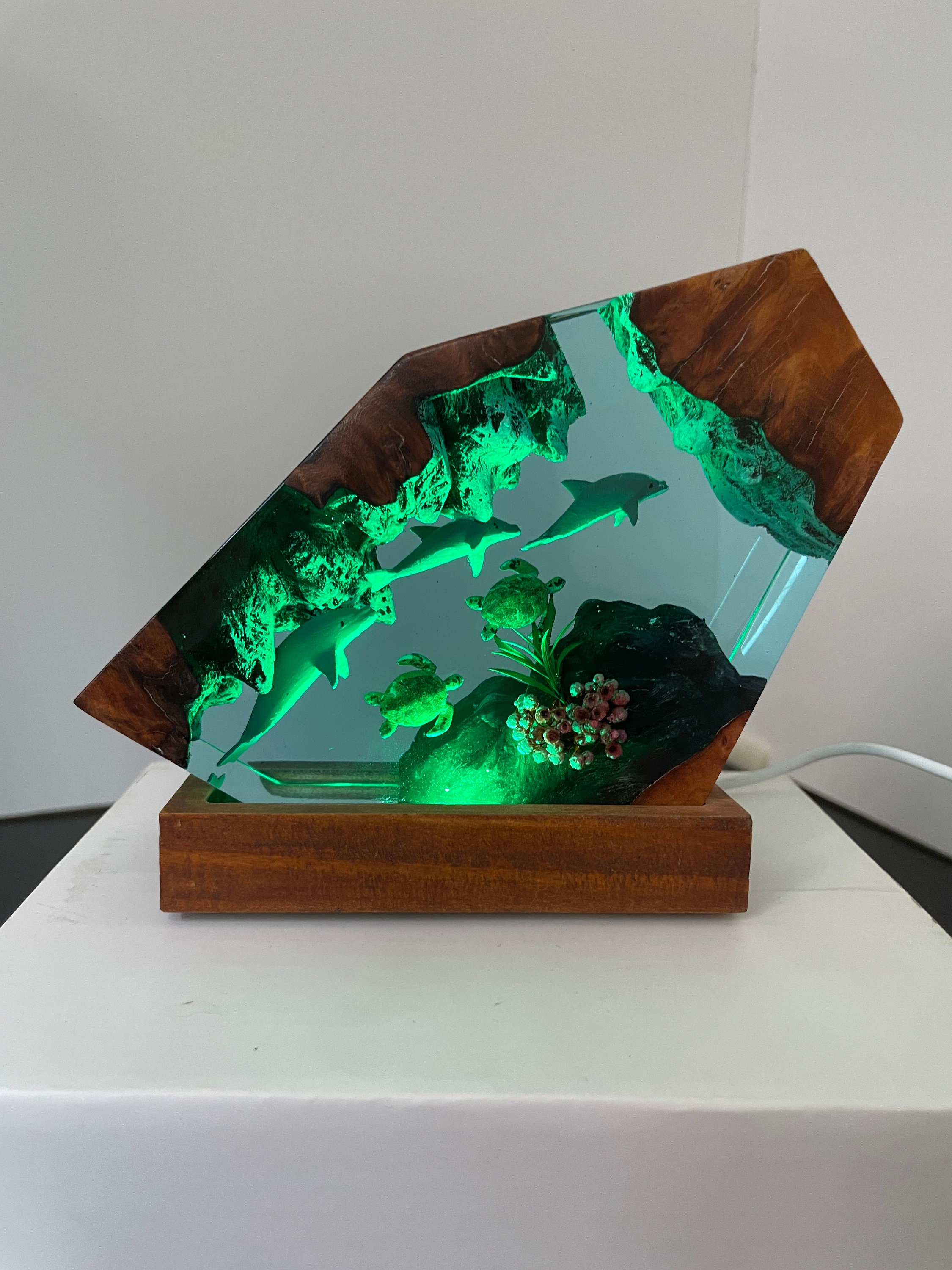 Epoxy Resin Turtle Lamp Artful Illumination for Your Space, Valentines ...