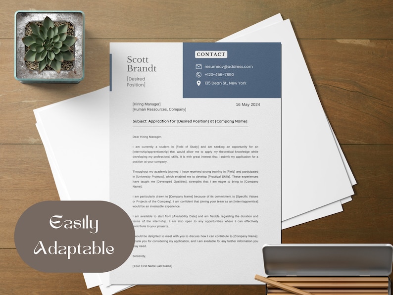Editable Cover Letter Templates for All Career Stages in Canva - Etsy